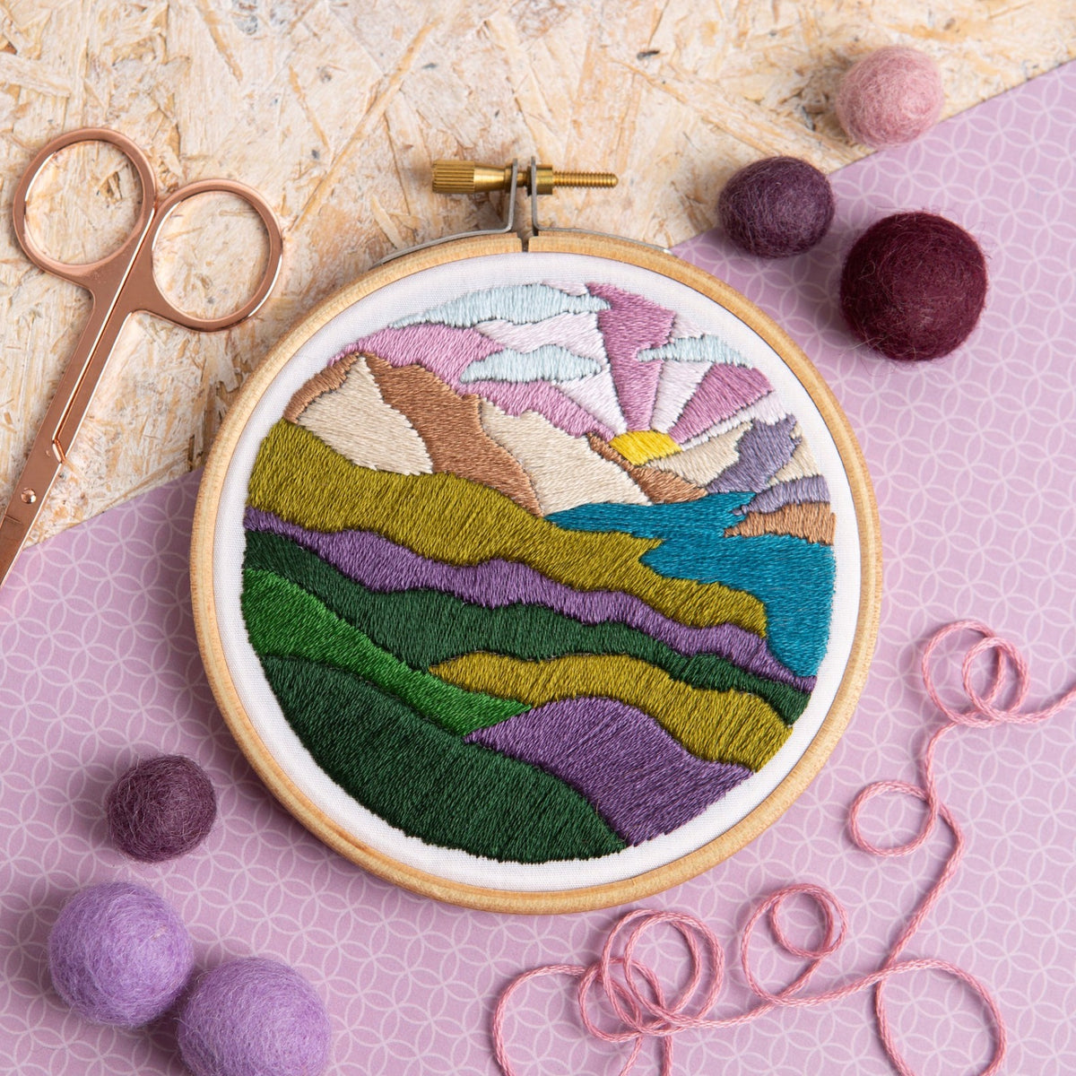 'Highland Hike' Scottish Highlands Mini Embroidery Kit – Hawthorn Handmade