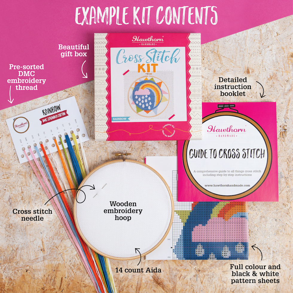Cross Stitch Kits for Beginners – Hawthorn Handmade