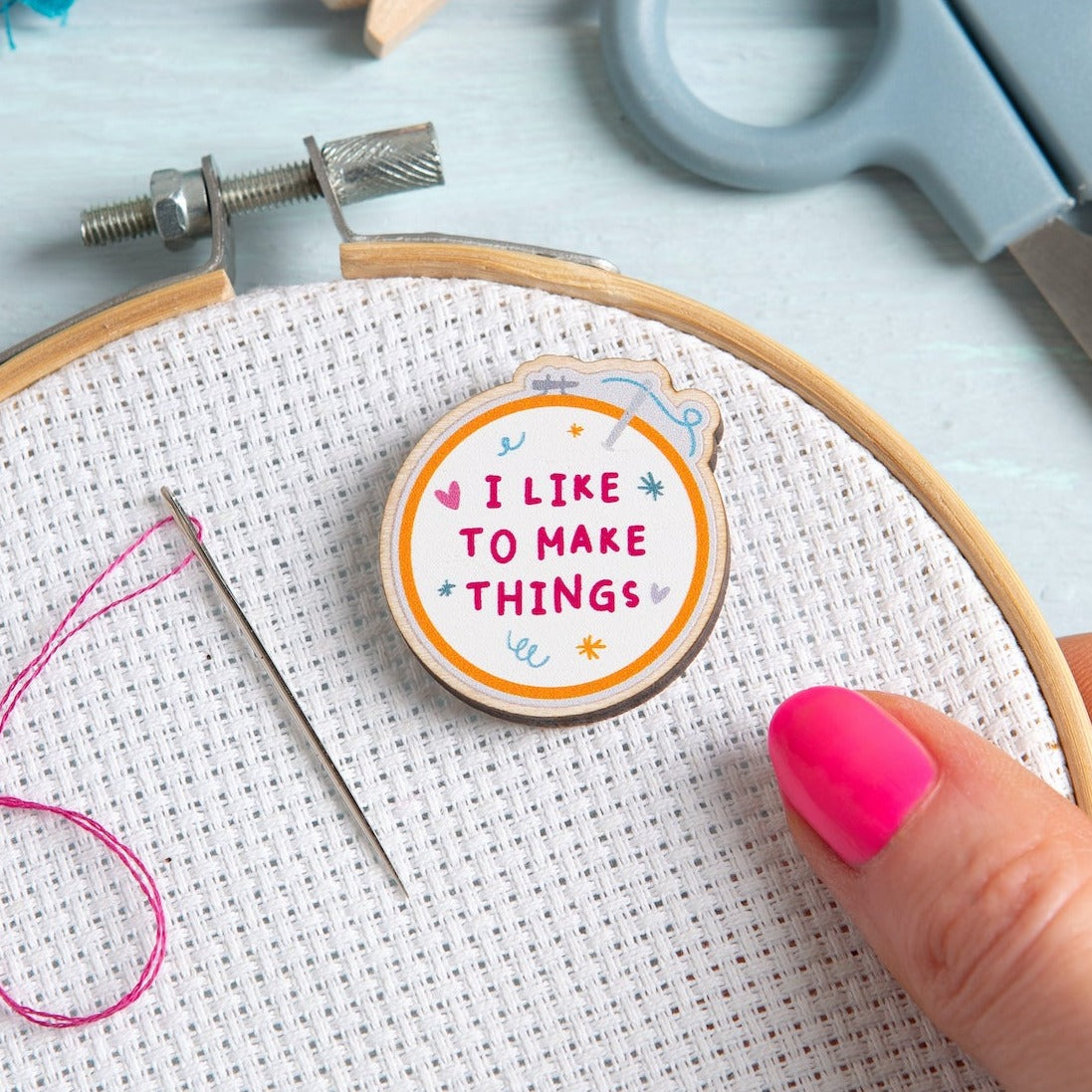 I Like To Make Things Magnetic Needle Minder – Hawthorn Handmade