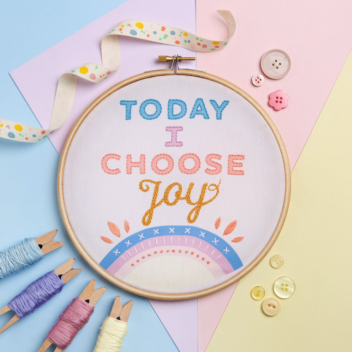 Today I Choose Joy Embroidery Kit – Hawthorn Handmade