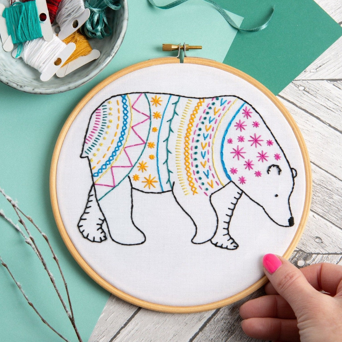 Bear Embroidery Kit for Beginners – Hawthorn Handmade